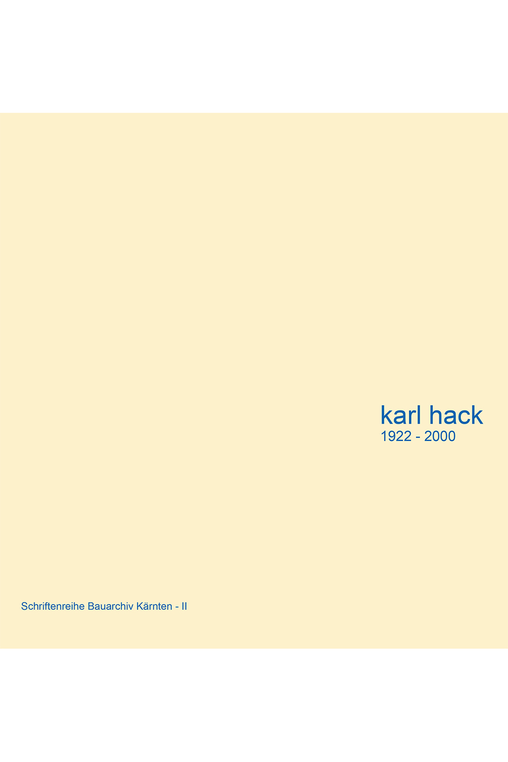 karl hack — Architektur Haus Kärnten